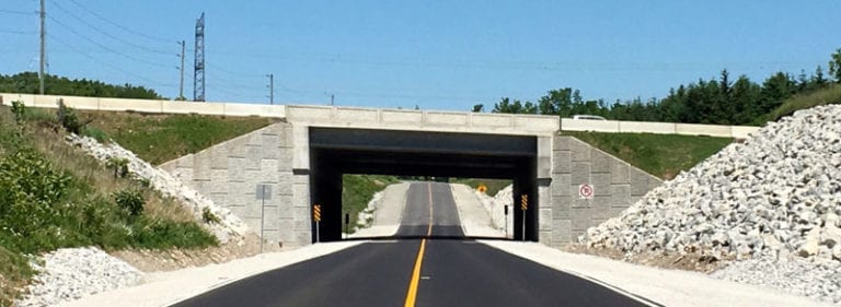 MSE Retaining Walls used in MTO project