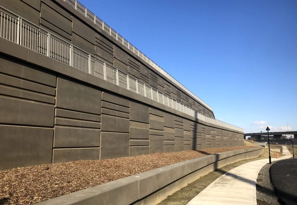 MSE Precast Panel Wall Imaging | Calgary Airport Trail Interchange