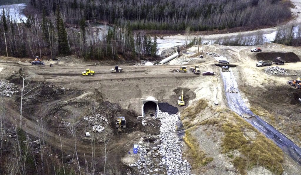 Partially coated culvert for BC M0TI
