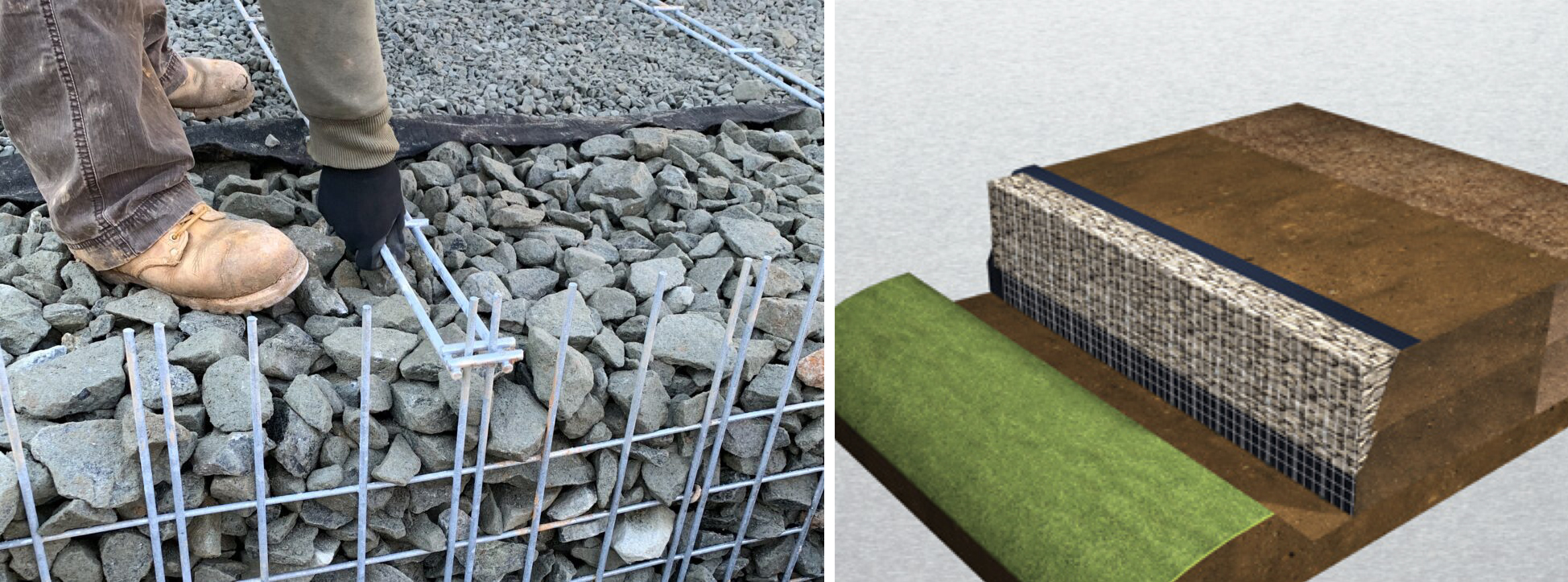 NBDTI retaining wall project shows versatility of AIL’s MSE Wire Walls ...