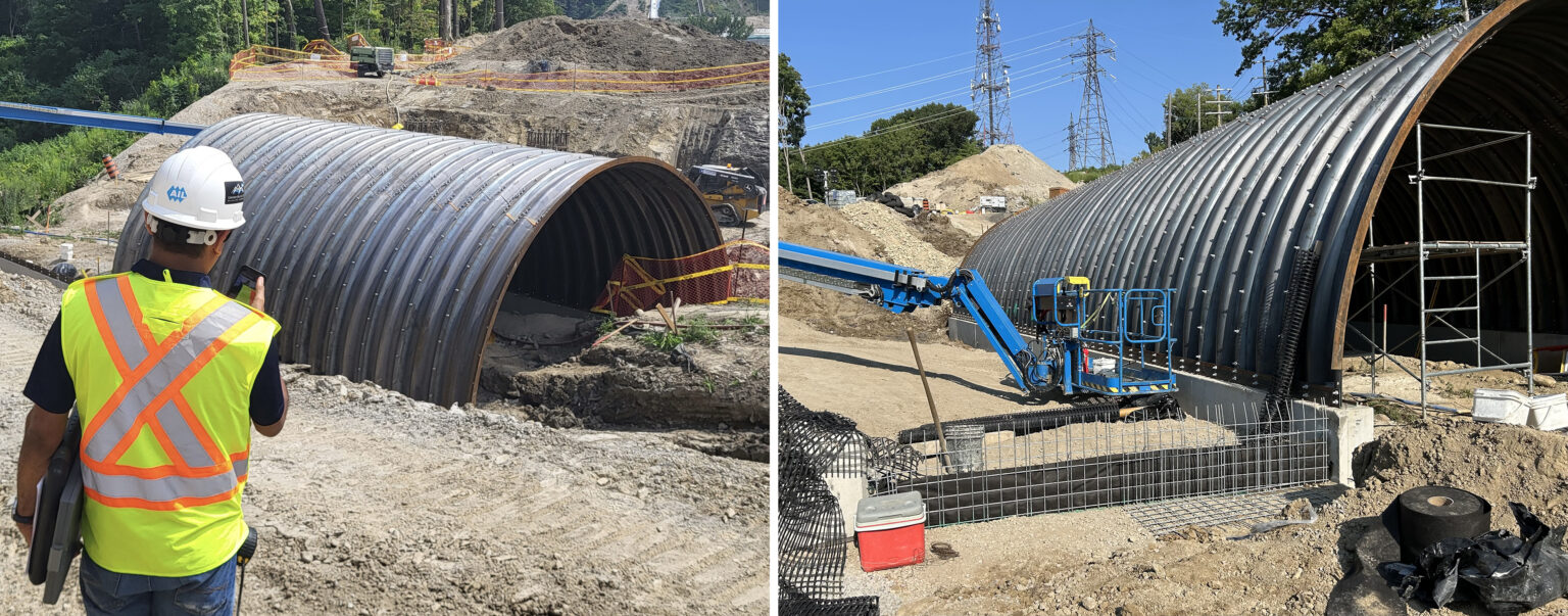 Super-Cor Arch, MSE Wire Walls provide quick temporary crossing for ...